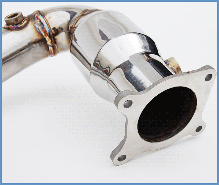 Invidia - Downpipe w/High Flow Cat & Twin O2 Bungs - Manual Transmissi ...